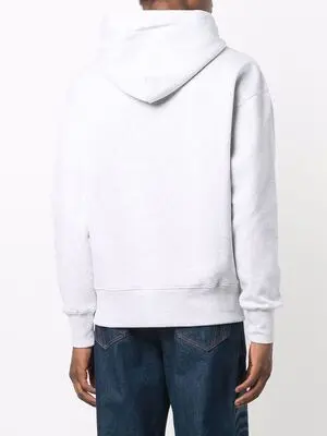 MSGM Logo-print Cotton Hoodie - Grey