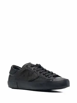 Philippe Model Prsx Low-top Leather Sneakers - Black
