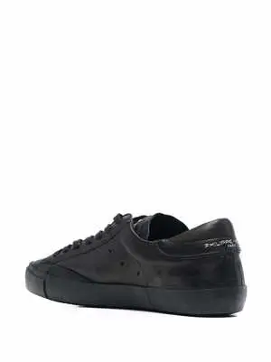 Philippe Model Prsx Low-top Leather Sneakers - Black