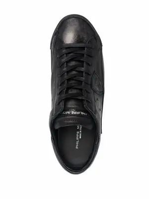 Philippe Model Prsx Low-top Leather Sneakers - Black