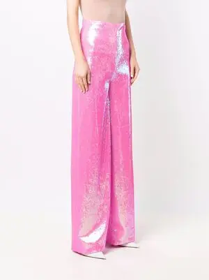 Philipp Plein Wide-leg Embellished Trousers - Pink