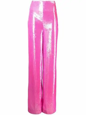 Philipp Plein Wide-leg Embellished Trousers - Pink