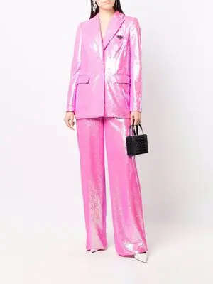 Philipp Plein Wide-leg Embellished Trousers - Pink