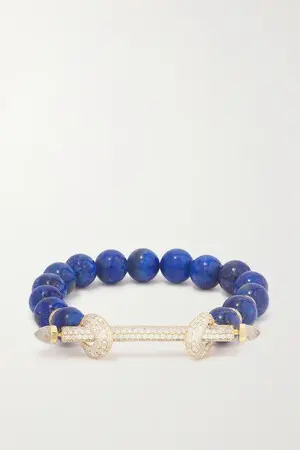 ANANYA Ananya 18-karat Gold Multi-stone Bracelet Blue
