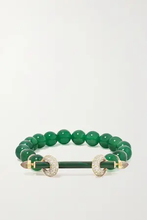 ANANYA Ananya 18-karat Gold Multi-stone Bracelet Green