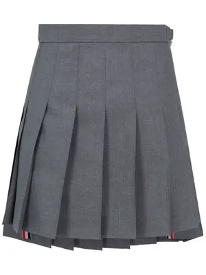 Thom Browne Rwb Pleated Mini Skirt - Grey