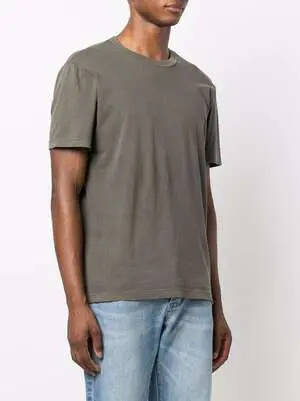 JAMES PERSE Round Neck Cotton T-shirt - Green