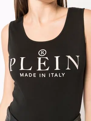 Philipp Plein Logo-print Tank Top - Black