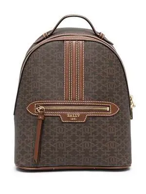 Bally Daffi Monogram-print Backpack - Brown