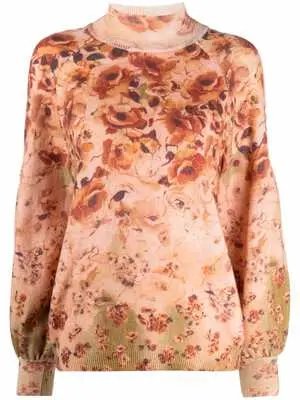 Alberta Ferretti Floral-print Jumper