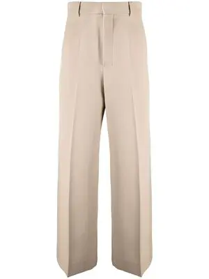 AMI Paris High-waisted Palazzo Pants - Neutrals