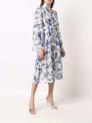 Philipp Plein Georgette Crystal Silk Dress