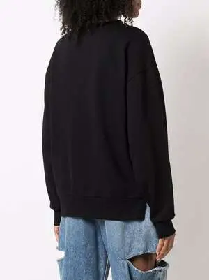 Philipp Plein Cotton Logo Print Sweatshirt - Black