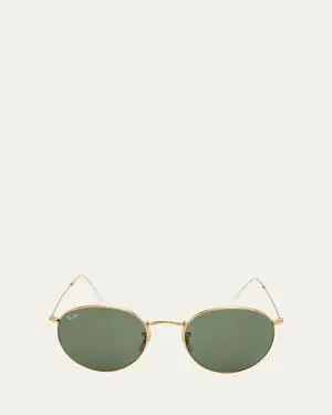 Ray-ban Round Metal Sunglasses - Gold/green