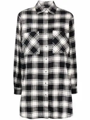 DIESEL® Checked Cotton Shirt Dress
