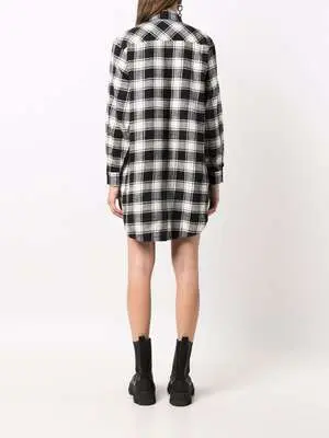 DIESEL® Checked Cotton Shirt Dress