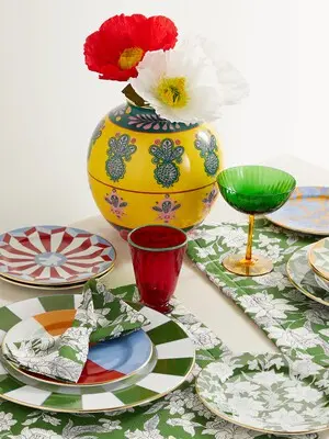 La DoubleJ Set Of Six Dessert Plates - Red
