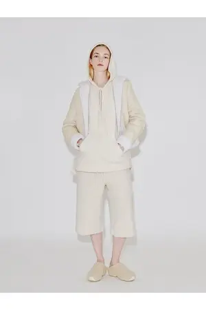 Rosetta Getty Reversible Hooded Zip-up Shearling Jacket