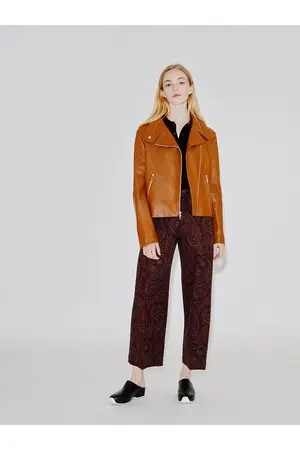 Rosetta Getty Funnel Neck Moto Jacket