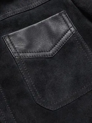 TOM FORD Slim-fit Leather-trimmed Suede Field Jacket