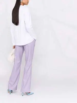 MSGM Logo-print Long-sleeve T-shirt - White