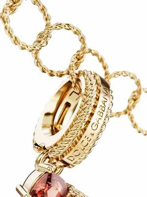 Dolce & Gabbana Rainbow Alphabet F Multi-stone Pendant