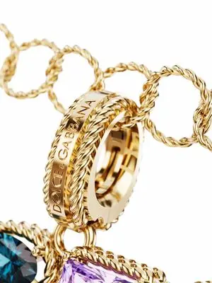 Dolce & Gabbana 18kt Yellow Multi-stone 'z' Pendant - Gold