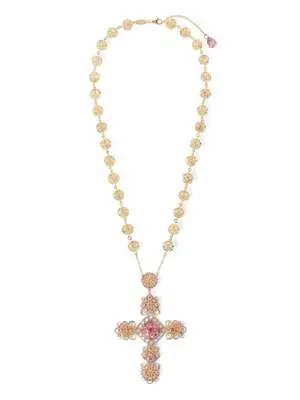Dolce & Gabbana 18k Yellow Filigree Tourmaline Necklace