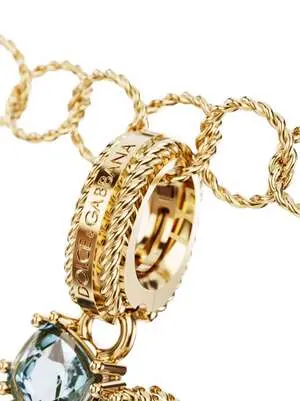 Dolce & Gabbana 18kt Yellow Gemstone D Letter Pendant