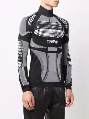MISBHV High-collar Fitted Top