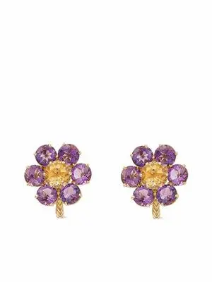 Dolce & Gabbana 18k Yellow Amethyst And Citrine Earrings - Gold