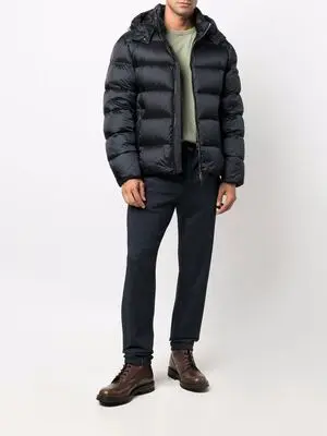 MOORER Feather-down Puffer Jacket - Blue
