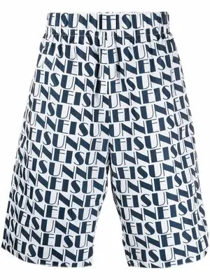 Sunnei Logo-print Reversible Shorts - White