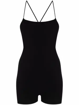 Red Valentino Spaghetti-strap Bodysuit - Black