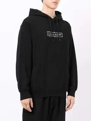 Yohji Yamamoto Logo Print Hoodie