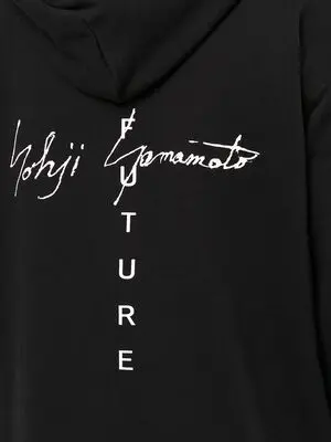 Yohji Yamamoto No Future' Logo-print Hoodie - Black