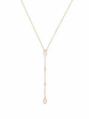 COURBET 18kt Recycled Rose Gold Lab-grown Diamond Tie Necklace - Pink
