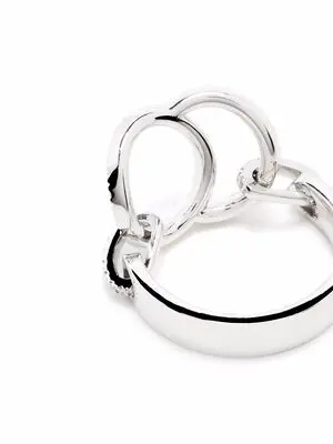 COURBET 18kt Recycled White Gold Celeste Pavé Diamond Ring - Silver