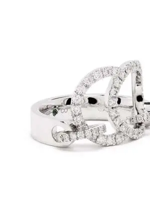 COURBET 18kt Recycled White Gold Celeste Pavé Diamond Ring - Silver