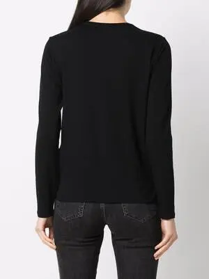 Majestic Filatures Finished-edge Long-sleeved T-shirt - Black