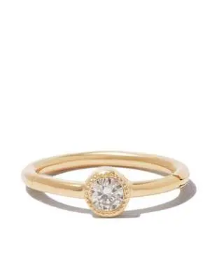 MARIA TASH 18kt Yellow Scalloped Diamond Clicker Earring - Gold