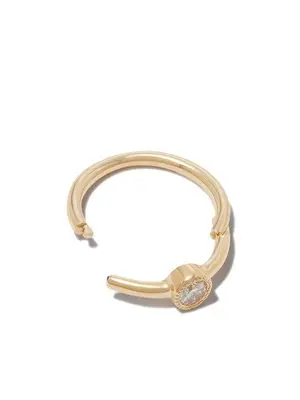 MARIA TASH 18kt Yellow Scalloped Diamond Clicker Earring