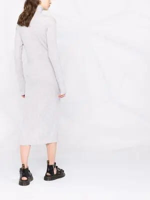 DIESEL® Ribbed Knit Midi Dress - Grey