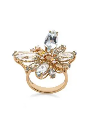 Dolce & Gabbana 18k Yellow Butterfly Gemstone Ring