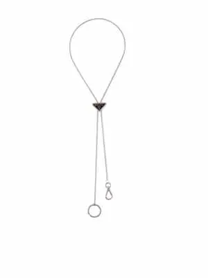 Prada Triangle-logo Keychain Necklace