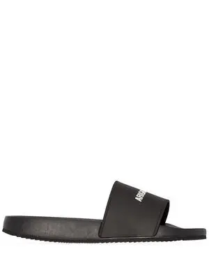 Axel Arigato Logo Print Slides - Black