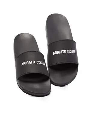 Axel Arigato Logo Print Slides - Black