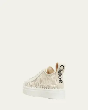 Chloé Lauren Logo Lace Low-top Sneakers - Beige