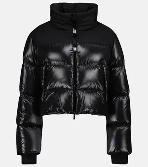 Moncler Jasione Cropped Down Jacket - Black