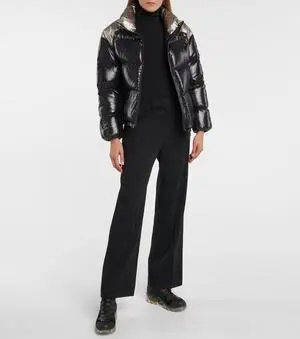 Moncler Cuscute High-neck Down Jacket - Black
